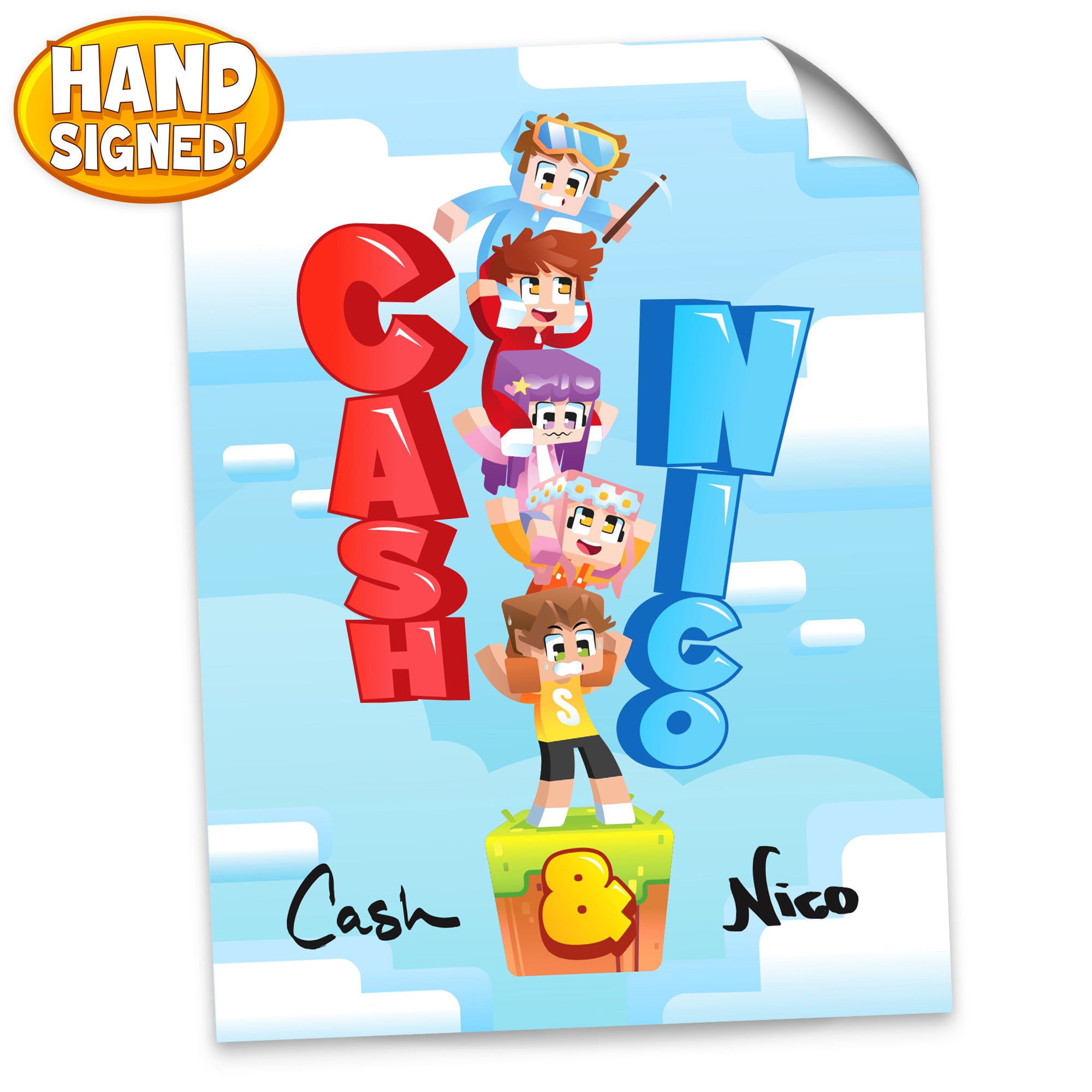 SIGNED Cash & Nico One Block Poster! – Cash&Nico